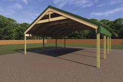 25'W x 27'L x 8'H Pro-Port™ Embedded Posts Material List at Menards®