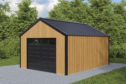 14'W x 18'L x 8'H Black/Natural Cedar Fully Enclosed Pro-Port™ Embedded ...