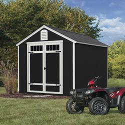 Greenbriar 8 x 10 Wood Outdoor Storage Shed with Floor Materials List ...