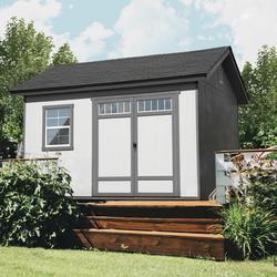 Beachwood 10 x 12 Wood Outdoor Storage Shed with Floor Materials List ...