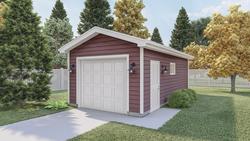 Jasper 1-Car Garage 12' x 24' x 8' Material List at Menards®