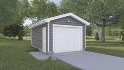 Liam 1-Car Garage 12' x 20' x 8' Material List at Menards®