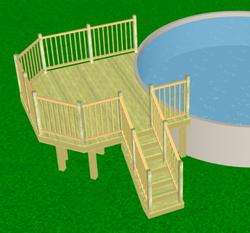 12' x 12' Attached Pool Deck with Angled Corners Material List at Menards®