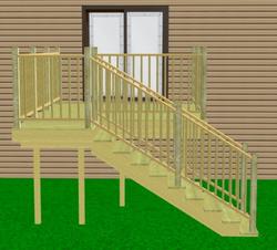 10' x 10' Attached Single Level Deck Material List at Menards®
