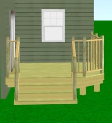 12' x 10' Attached Single Level Deck with Angled Corner Material List ...