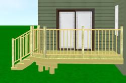 12' x 10' Attached Single Level Deck with Angled Corner Material List ...