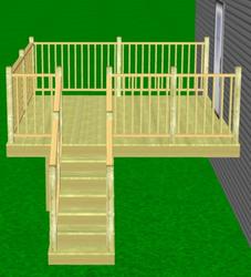 12' x 12' Attached Single Level Deck Material List at Menards®