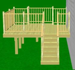 12' x 12' Attached Single Level Deck with Grill Bump-Out Material List ...