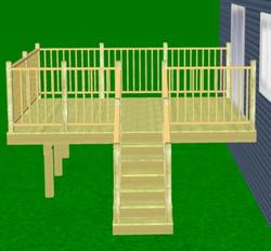 12' x 14' Attached Single Level Deck Material List at Menards®