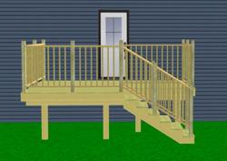 14' x 10' Attached Single Level Deck Material List at Menards®