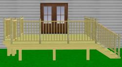 14' x 14' Attached Deck with Grill Bump-Out Material List at Menards®