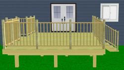 14' x 20' Attached Deck with Grill Bump-Out Material List at Menards®