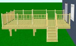14' x 20' Attached Deck with Grill Bump-Out Material List at Menards®
