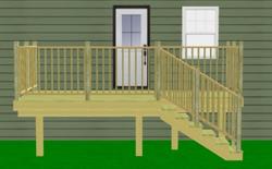 16' x 10' Attached Single Level Deck Material List at Menards®