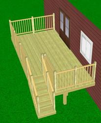 20' x 10' Attached Single Level Deck Material List at Menards®
