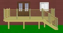 20' x 10' Attached Single Level Deck Material List at Menards®