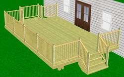 20' x 16' Attached Deck with Grill Bump-Out Material List at Menards®