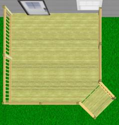 10' x 10' Attached Single Level Deck with Angled Stairs Material List ...