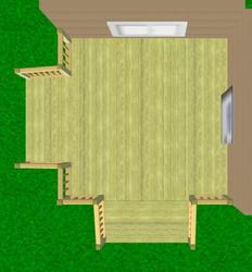 10' x 10' Attached Single Level Deck with Two Stairs Material List at ...