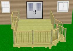 12' x 20' Attached Single Level Deck with Grill Bump-Out Material List ...
