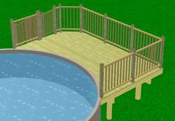 16' x 10' Attached Pool Deck Material List at Menards®