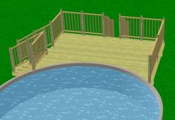 16' x 12' Attached Pool Deck with Two Stairs Material List at Menards®