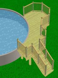 16' x 14' Attached Pool Deck with Octagon Area Material List at Menards®