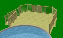 16' x 14' Attached Pool Deck with Angled Corners Material List at Menards®