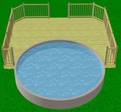 20' x 16' Freestanding Pool Deck with Angled Corners Material List at ...