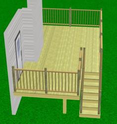 22' x 12' Attached Single Level Deck Material List at Menards®