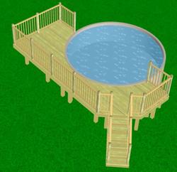 24' x 10' Freestanding Pool Deck Material List at Menards®