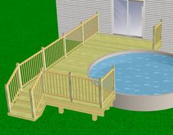 24' x 12' Attached Pool Deck Material List at Menards®