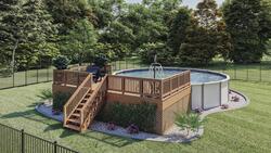 24' x 14' Misty Bay Pool Deck for a 21' Pool Material List at Menards®