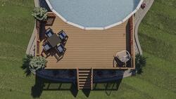 24' x 14' Misty Bay Pool Deck for a 21' Pool Material List at Menards®