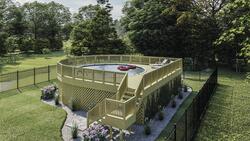 30' x 34' Northline Pool Deck for a 24' Pool Material List at Menards®