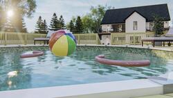 34' x 37' Sandy Pointe Pool Deck for a 27' Pool Material List at Menards®