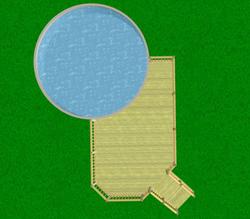 12' x 20' Pool Deck with Angled Stairs Material List at Menards®