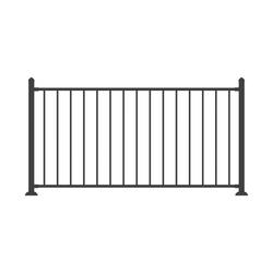 6' Black Sand Railing Section Material List at Menards®