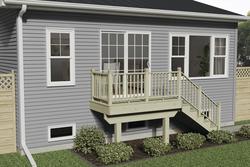 8' x 4' Tinley Entry AC2® 6" Green Treated Thick Deck Material List at ...