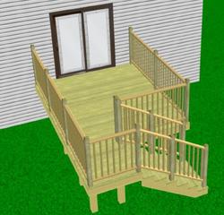 10' x 12' Attached Single Level Deck Material List at Menards®