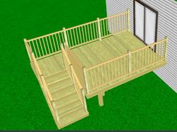 10' x 12' Attached Single Level Deck Material List at Menards®