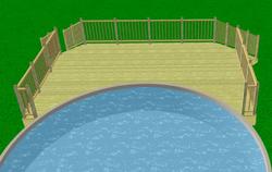24' x 16' Freestanding Pool Deck with Two Stairs Material List at Menards®
