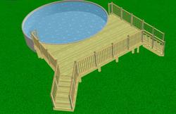 24' x 16' Freestanding Pool Deck with Two Stairs Material List at Menards®