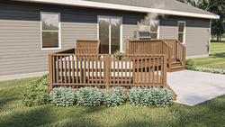 14' x 8' Timber Creek Deck with 10' x 10' Lower Material List at Menards®