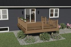 12' x 14' Madison UltraDeck® Rustic™ Cedar Deck Material List at Menards®