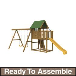 PlayStar Little Sprout Silver Ready-to-Assemble 10 Activity Playset ...