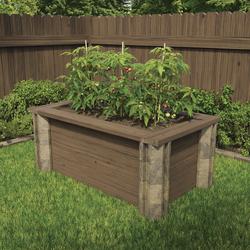 2' x 4' AC2® CedarTone Premium Pressure Treated Large Raised Garden Bed ...