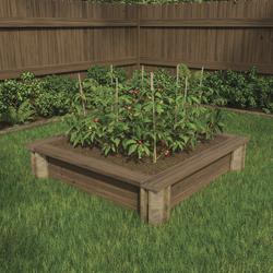 4' x 4' AC2® CedarTone Premium Pressure Treated Small Raised Garden Bed ...