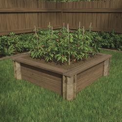 4' x 4' AC2® CedarTone Premium Pressure Treated Medium Raised Garden ...