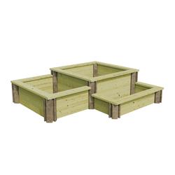 7' x 6' AC2® Green Pressure Treated Large L-Shape Raised Garden Bed ...